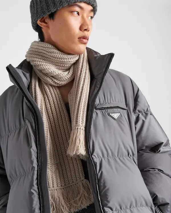 Prada Oversized Re-Nylon Down Jacket - Iron Gray | Editorialist